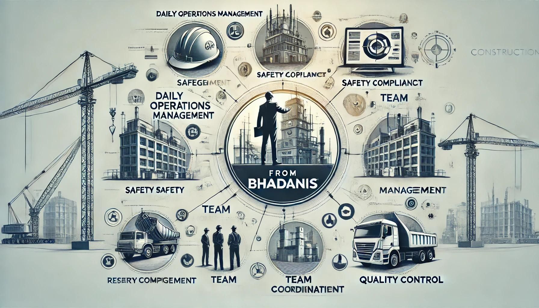 What are the key responsibilities of a construction site manager?