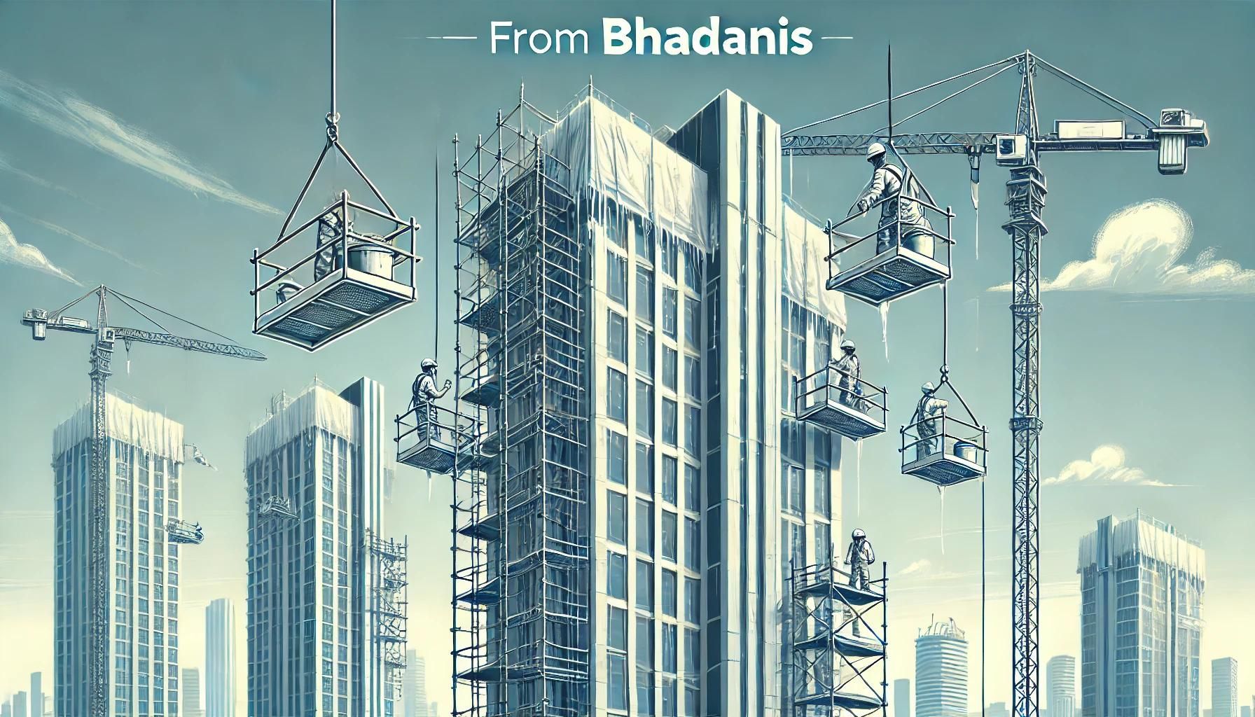 Exterior paint procedure for high rise building
